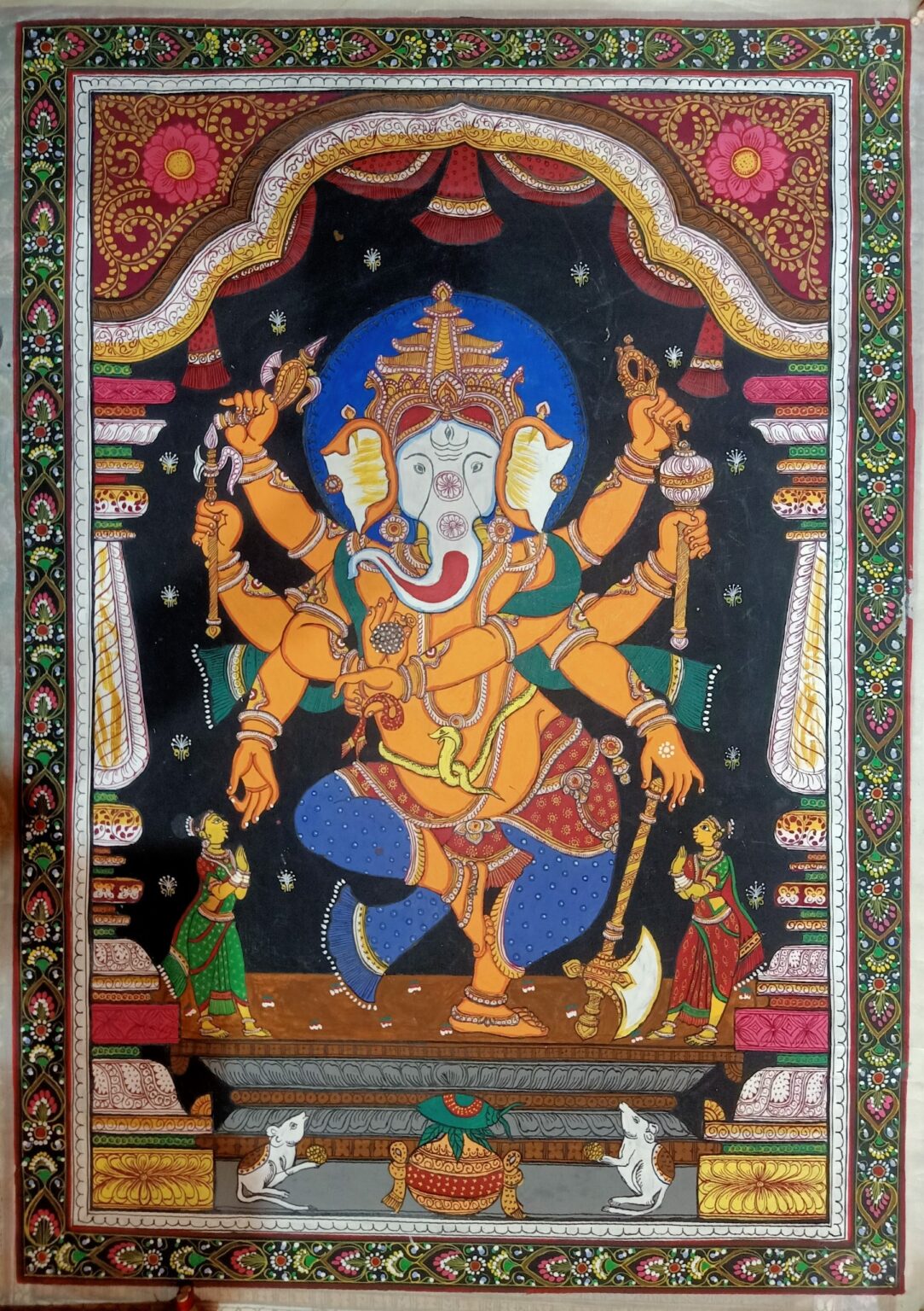 Pattachitra Art Painting :”Story of Krishna on Palm Leaf (Talapatra ...