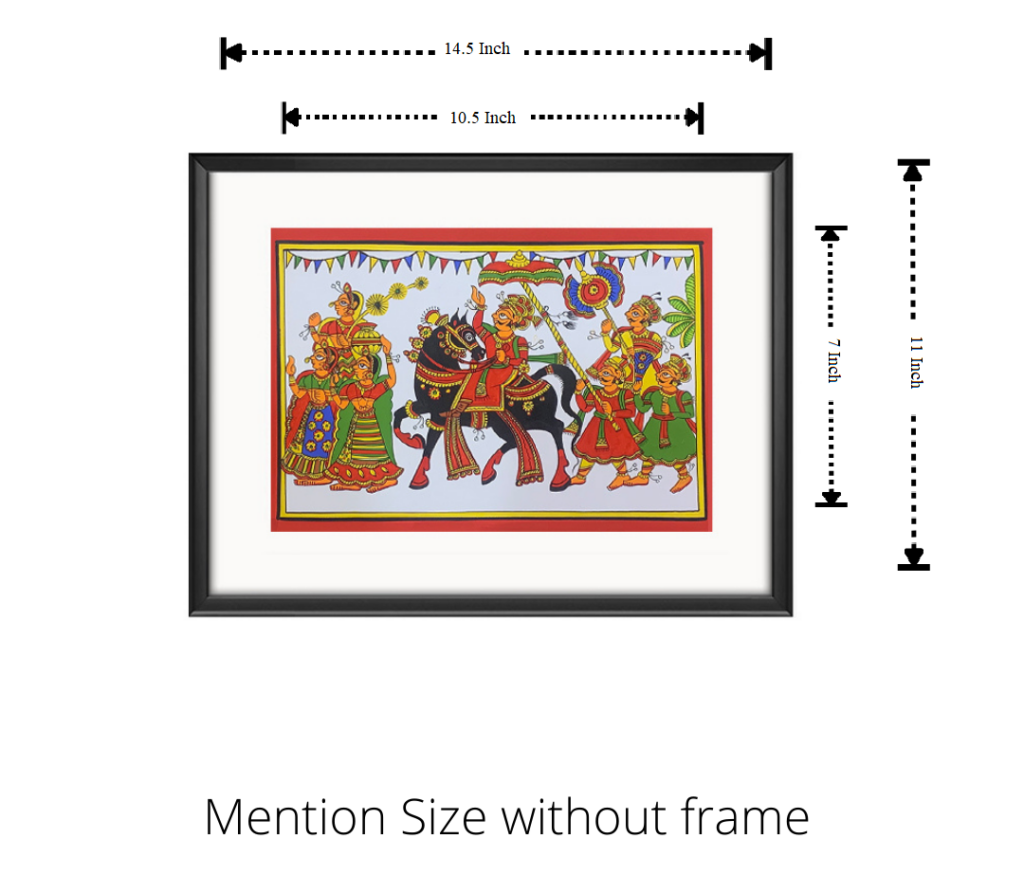 Traditional Phad Painting:“Royal Entourage” - HasthCraft